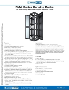 Gangable Floor Rack 32" Deep, 44RU with Included Rear Door | AtlasIED