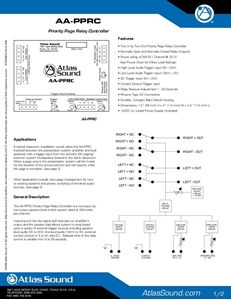 Priority Paging Remote Controller | AtlasIED - Protect, Inform, Entertain