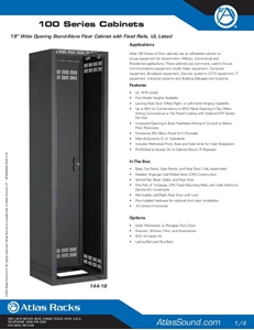 Stand-Alone Floor Rack with Fixed Rails 18.5" Deep, 44RU | AtlasIED