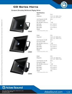 60° X 40° Constant Directivity Re-Entrant Paging Horn | AtlasIED