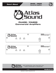 2 Input 60-Watt Single Channel Power Amplifier | AtlasIED