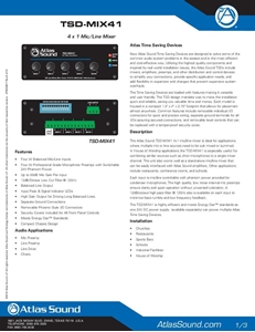 4 x 1 Mic/Line Mixer | AtlasIED