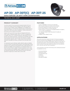 Horn Loudspeaker with 30-Watt 25V/70V/100V Transformer | AtlasIED ...