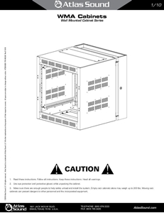 WMA Series Wall Cabinets with Adjustable Front Rack Rails | AtlasIED