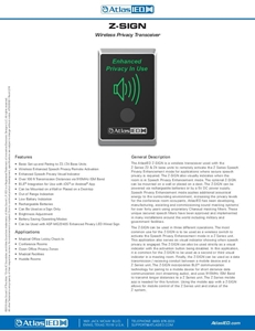 Z-Sign Wireless Transceiver for Enhanced Sound Masking Activation ...