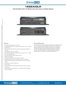 2x2 CobraNet Audio I/O Module | IED1522AIOLR | AtlasIED