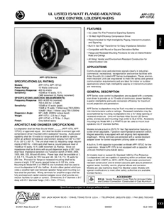 Flanged Emergency Horn Loudspeaker with 15-Watt 25V/70V Transformer and ...