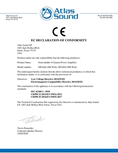 4-Channel Configurable Networkable 400-Watt Power Amplifier with ...