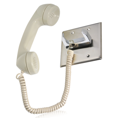 Telephone Intercom Handset w Hook & Push Talk Switch | AtlasIED