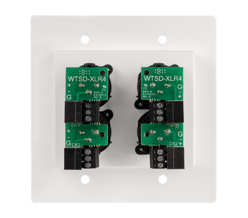 Four XLR Input Wall Plate for Use with WTSD-MIX41K | AtlasIED - Protect ...