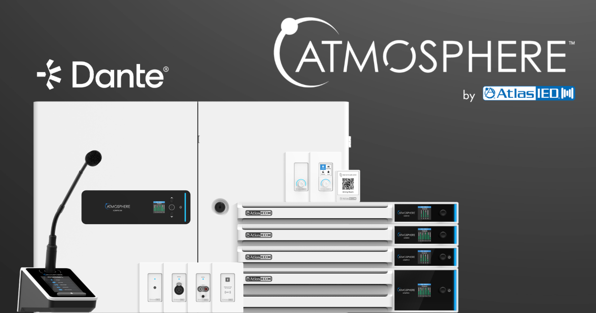 Unveils Dante-Enabled Atmosphere Line at InfoComm 2024 | AtlasIED